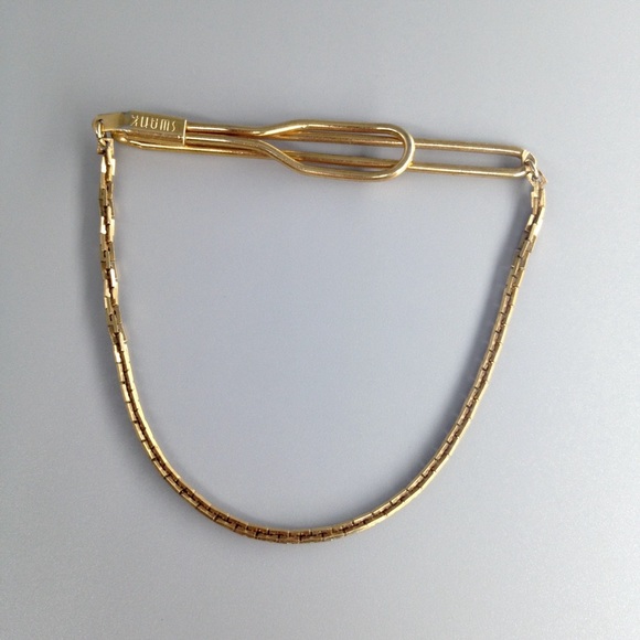 Vintage | Accessories | Vintage Swank Tie Bar Clip With Chain | Poshmark
